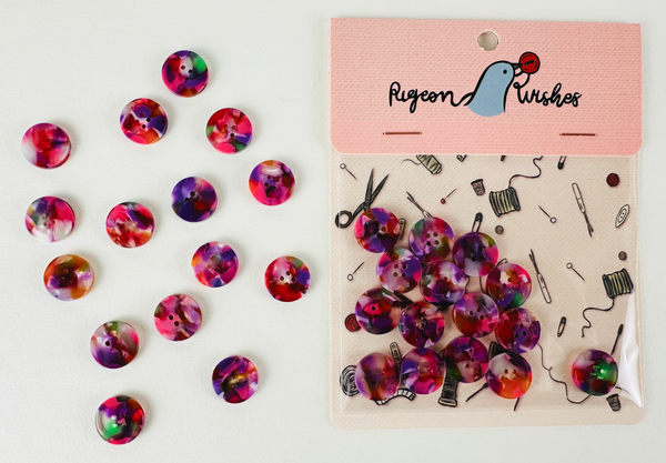Bloom Buttons 15mm - Pigeon Wishes – What Vicki Made